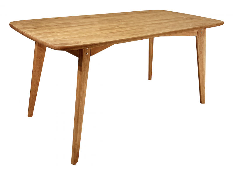 mesa de jantar em madeira maciça de 160x80 em madeira maciça