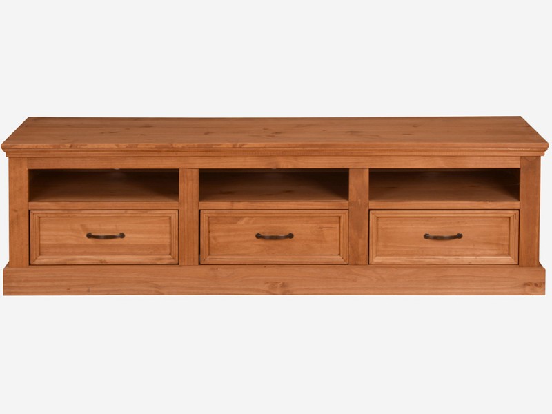 Rack rústico para TV em madeira cor cera | Coleção England